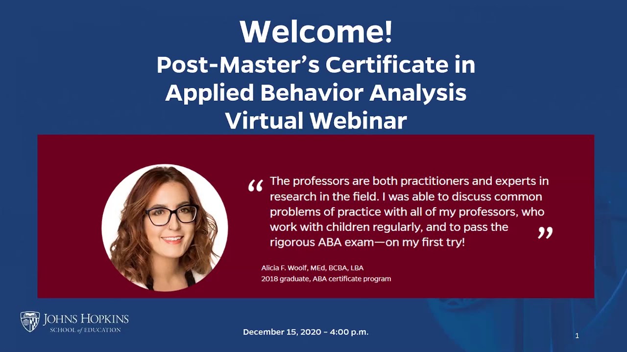 Post-Master’s Certificate in Applied Behavior Analysis (ABA) Admissions ...