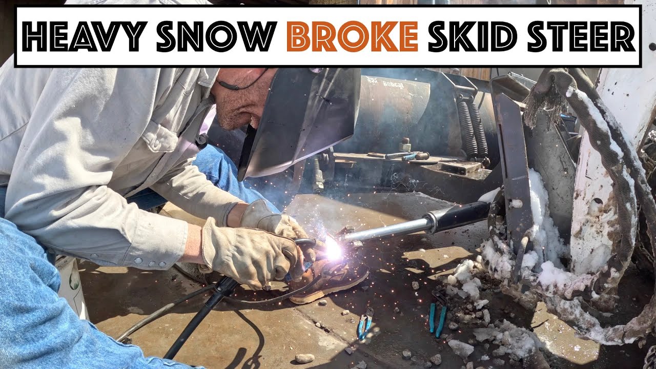 #669 - Hard Winter Damaged Skid Steer, Framed In New Shop Door, Spring ...