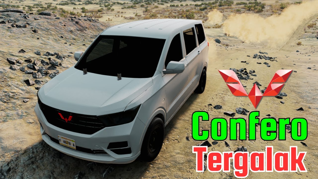 BeamNG drive - Wuling Confero TERGALAK Melibas Jalan Rusak Sampai ...