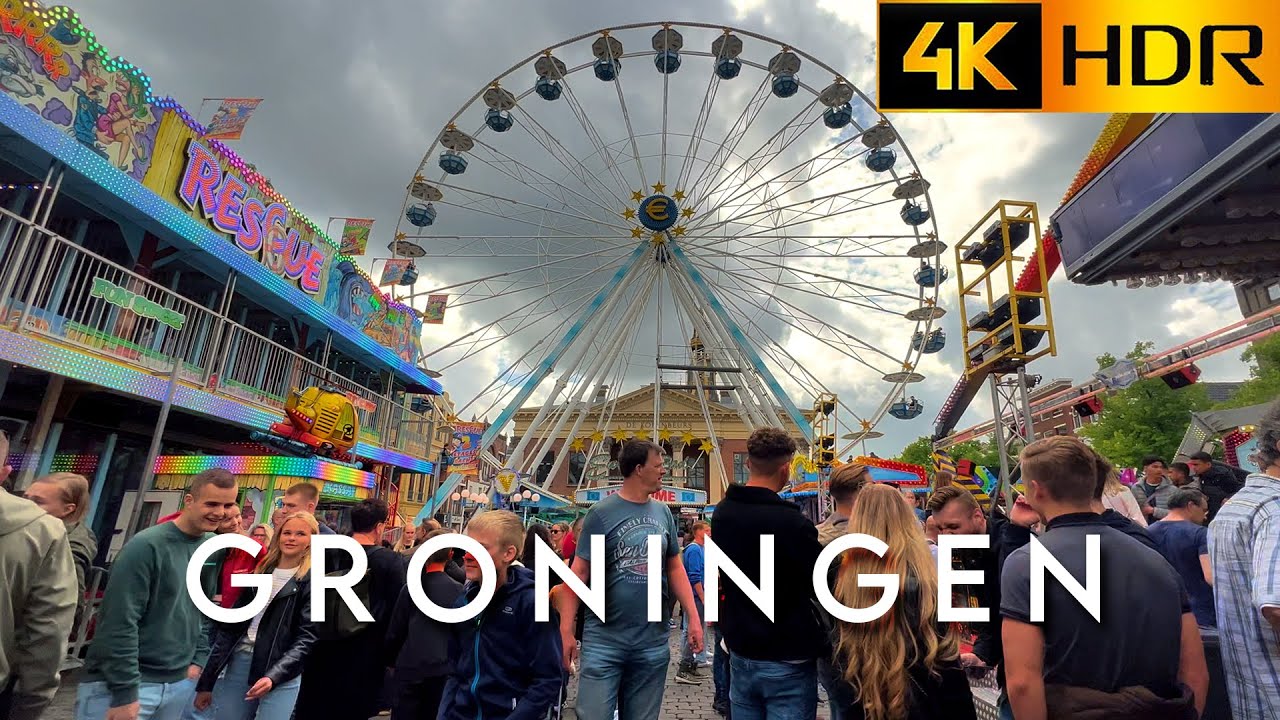 4K HDR Walk in GRONINGEN, Netherlands 🇳🇱 | Walking Tour in City Center ...