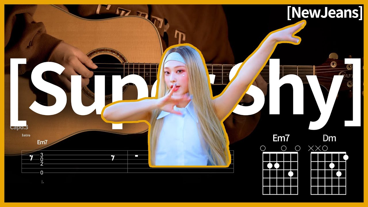 200. 뉴진스(NewJeans) - 슈퍼샤이(Super Shy)【★☆☆☆☆】 기타 | Guitar tutorial |ギター ...