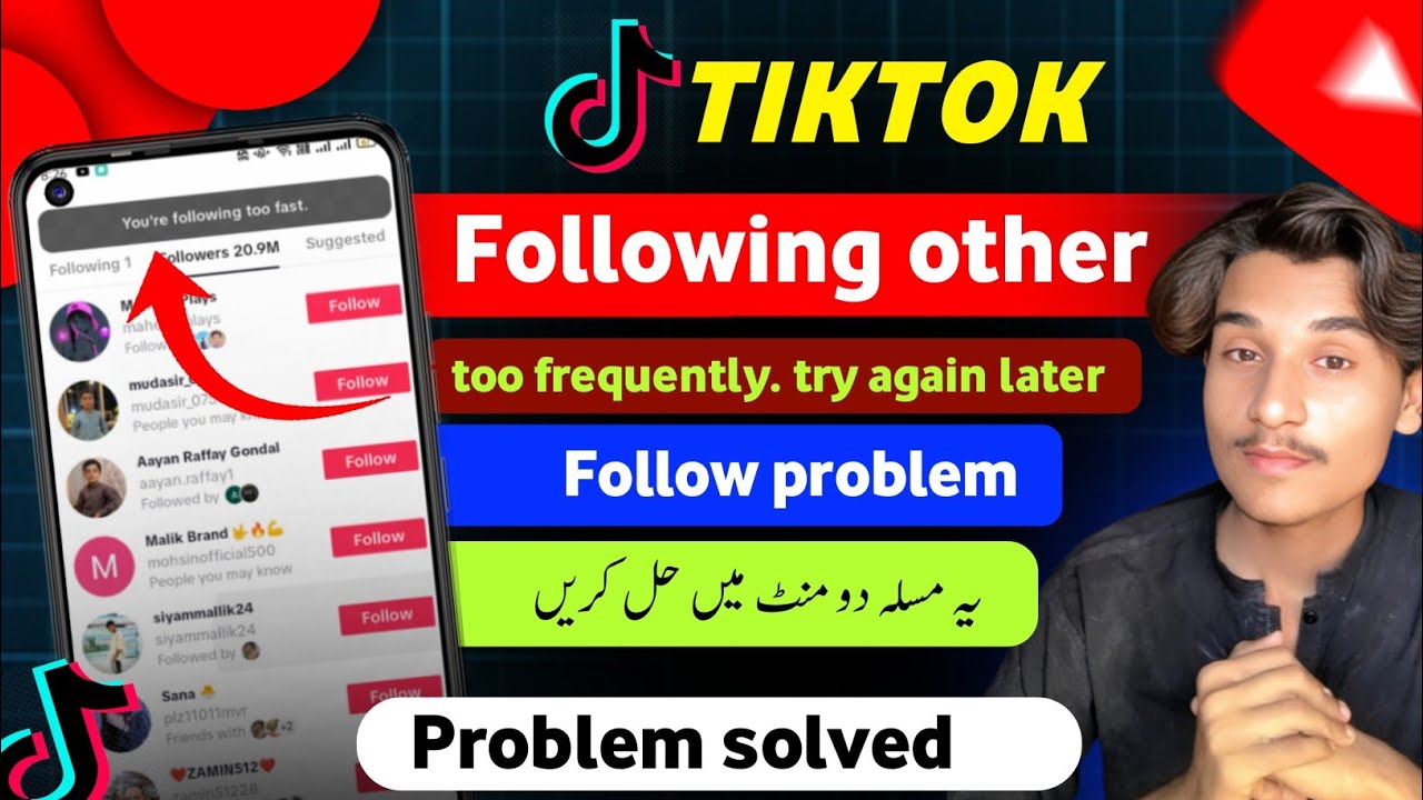 TikTok Following Other too frequently. try again later Problem | TikTok ...