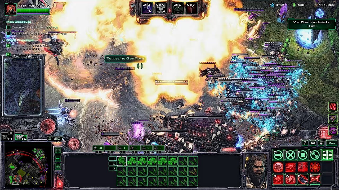 SC2 Nexus Co-Op Rifts to Korhal Gabriel Tosh Solo GamePlay [After ...