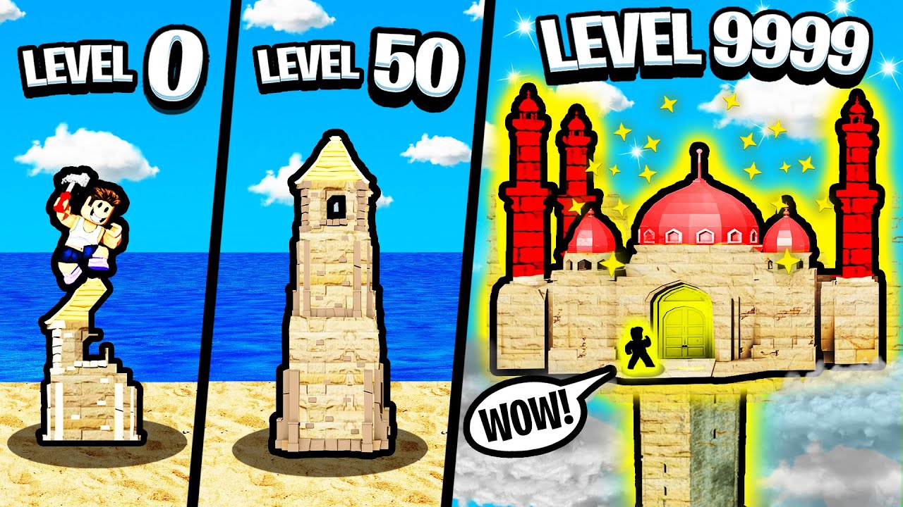 Building MAX LEVEL SAND CASTLE TOWER in Roblox! - YouTube