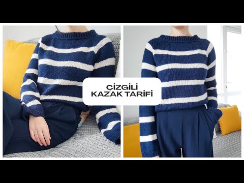 Reglan Kol Çizgili Kazak Tarifi (1. Bölüm Anne Kazağı)