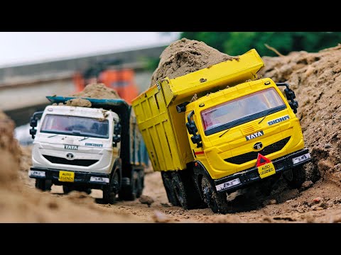Customised Centy Toys Tata Signa Tipper Trucks 🚛 | New Yellow Truck + Blue & Grey | Auto Legends