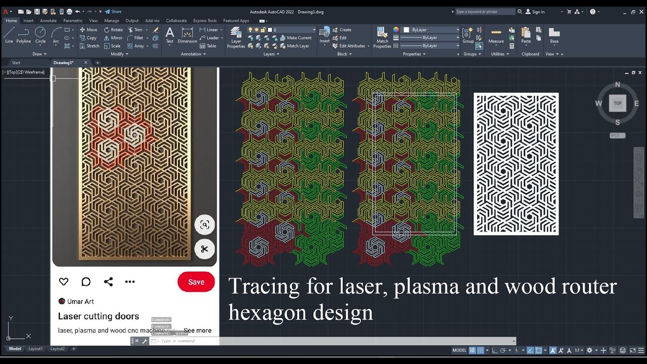 AutoCAD Tracing for CNC Laser, Plasma, Wood Router - YouTube
