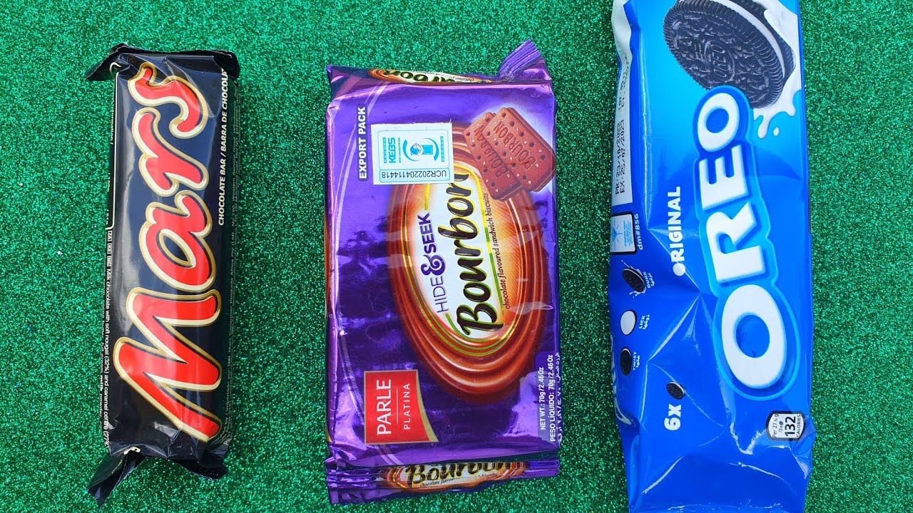 Unboxing Mars Chocolate Bar, Parle Hide & Seek Bourbon Biscuits, Oreo ...