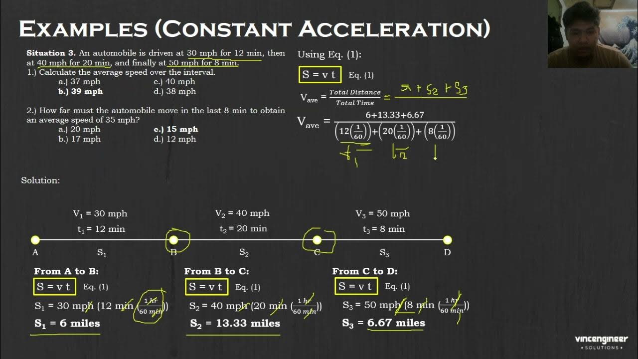 MECH E2 - RECTILINEAR MOTION (SITUATION 3) - YouTube