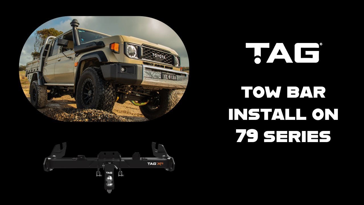 TAG Tow Bar Install on 79 series Landcruiser - YouTube