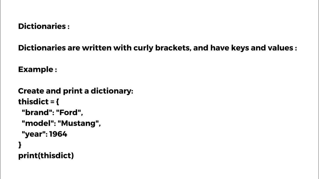 Python Dictionaries || dictionary items , Ordered or Unordered ...