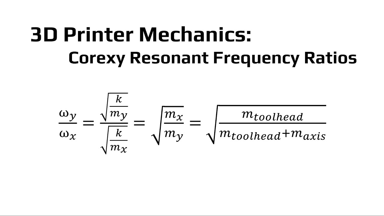 3D Printer Mechanics: Corexy Resonance Frequency Ratios - YouTube