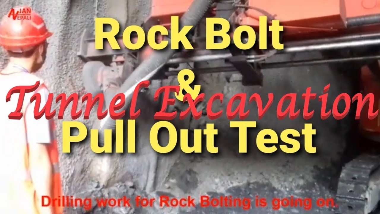 Tunnel Excavation || Rock Bolt and Pull Out Test || Drilling Works for ...