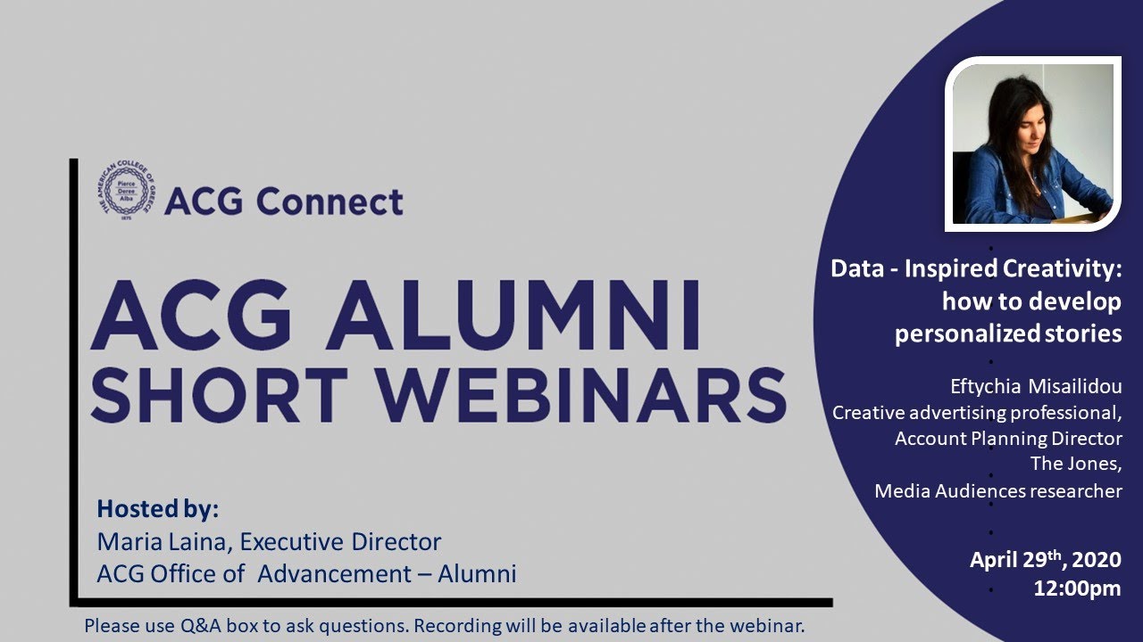 ACG Alumni Short Webinars Series - Eftychia Misailidou - YouTube