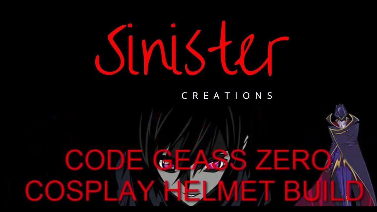 Code Geass Zero Coplay Helmet Build Part 3 - Sinister Creations Cosplay ...