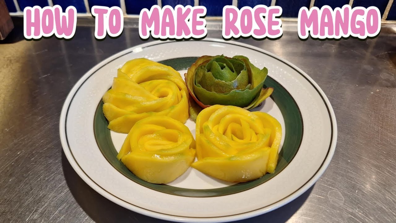 HOW TO MAKE MANGO ROSE #asmr #trending - YouTube