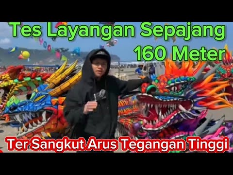 LAYANGAN PANJANG 160 METER TER SANGKUT ARUS LISTRIK TEGANGAN TINGGI ...