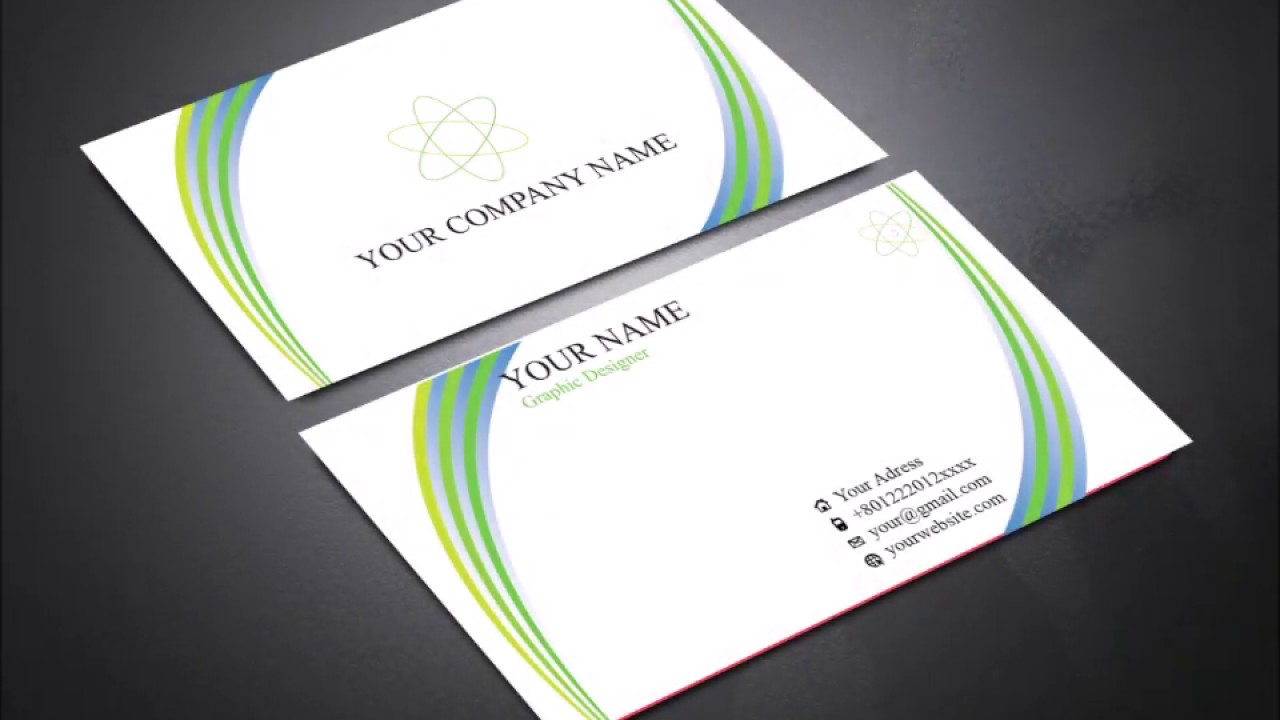 Simple Modern Business Card — illustrator Tutorial 2020 - YouTube