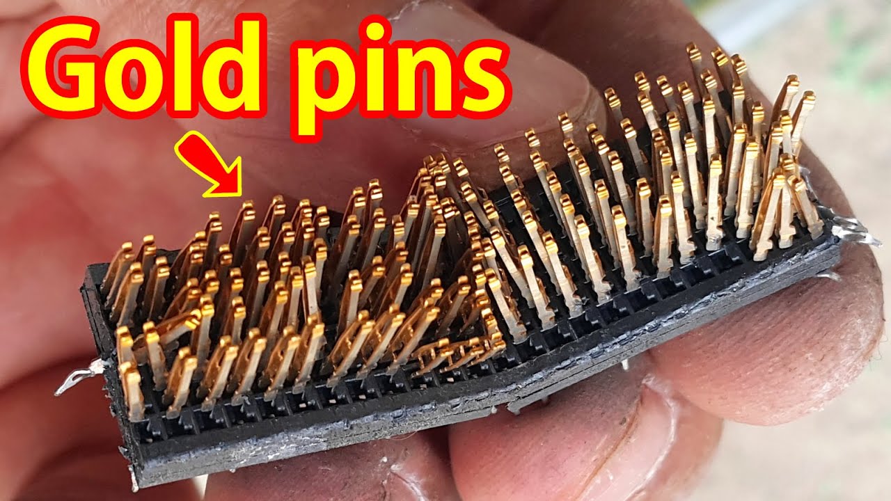 Gold plated connector pins "how to find gold" - YouTube