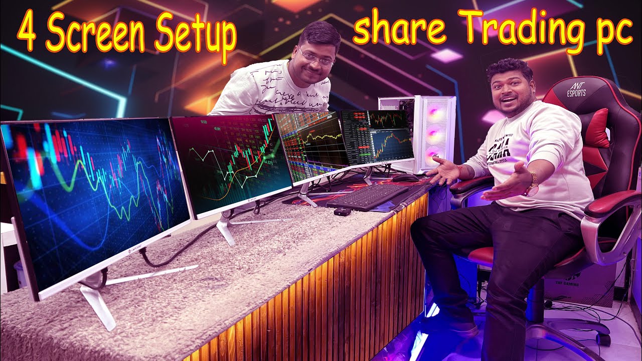 4 Screen setup Share Trading pc build🔥| best Share Trading 2024 pc ...