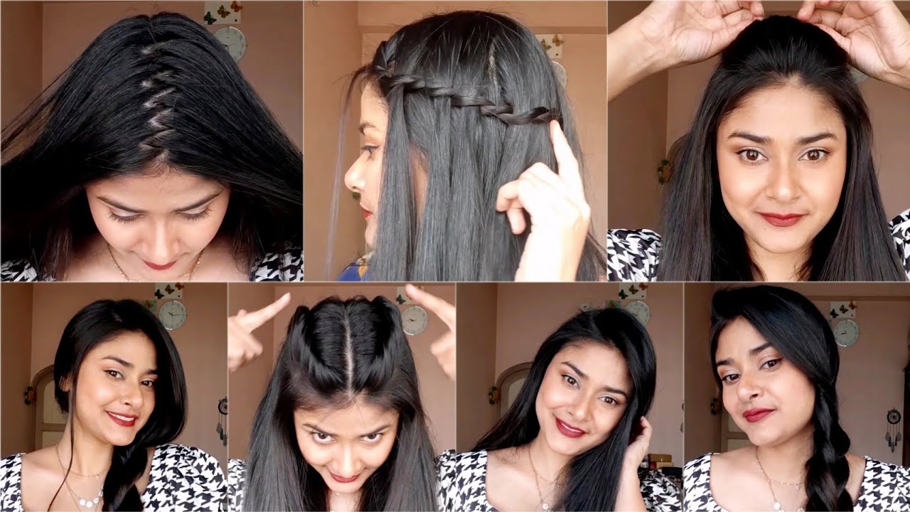 Super Quick & Easy Hairstyle| 7 days For 7 Different Hairstyle Ideas ...