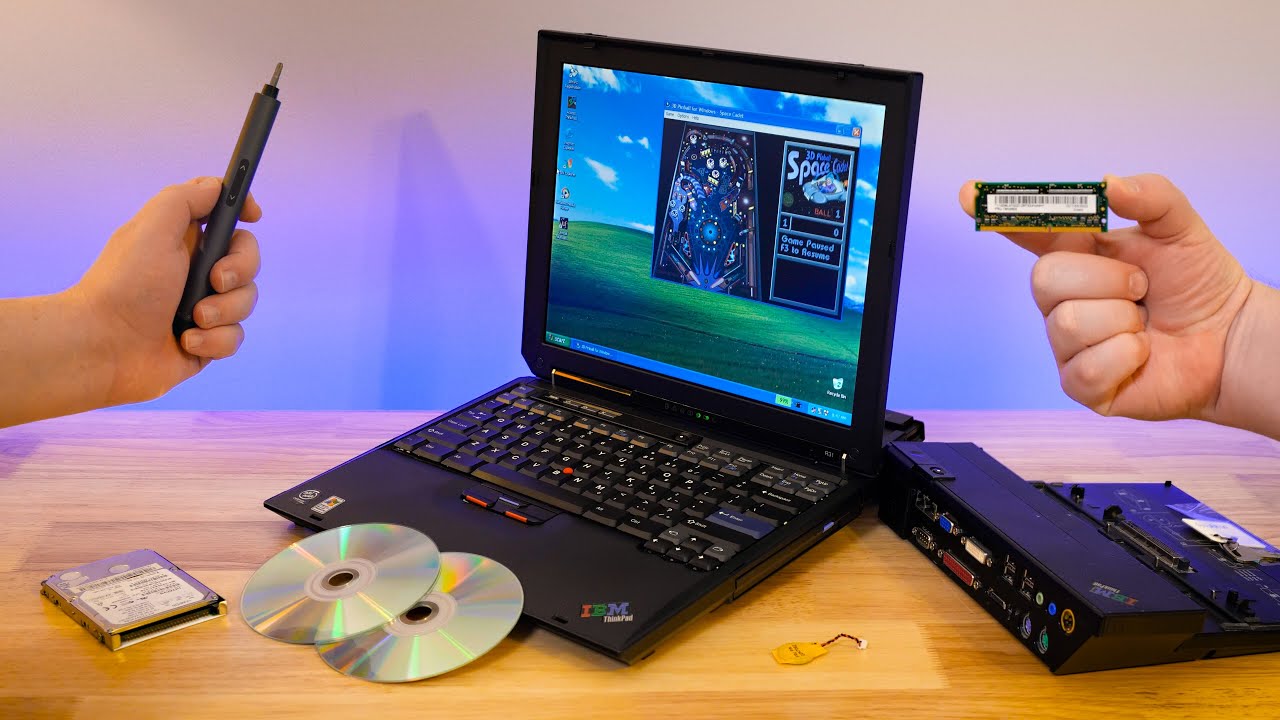 Upgrading a 2002 IBM ThinkPad R31 Laptop - YouTube