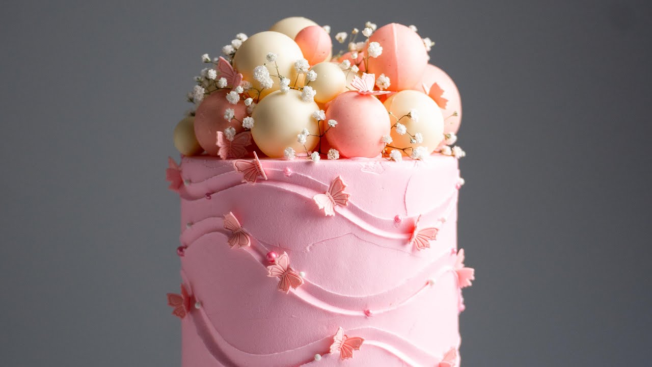 Butterfly Wave Cake Design Tutorial - YouTube