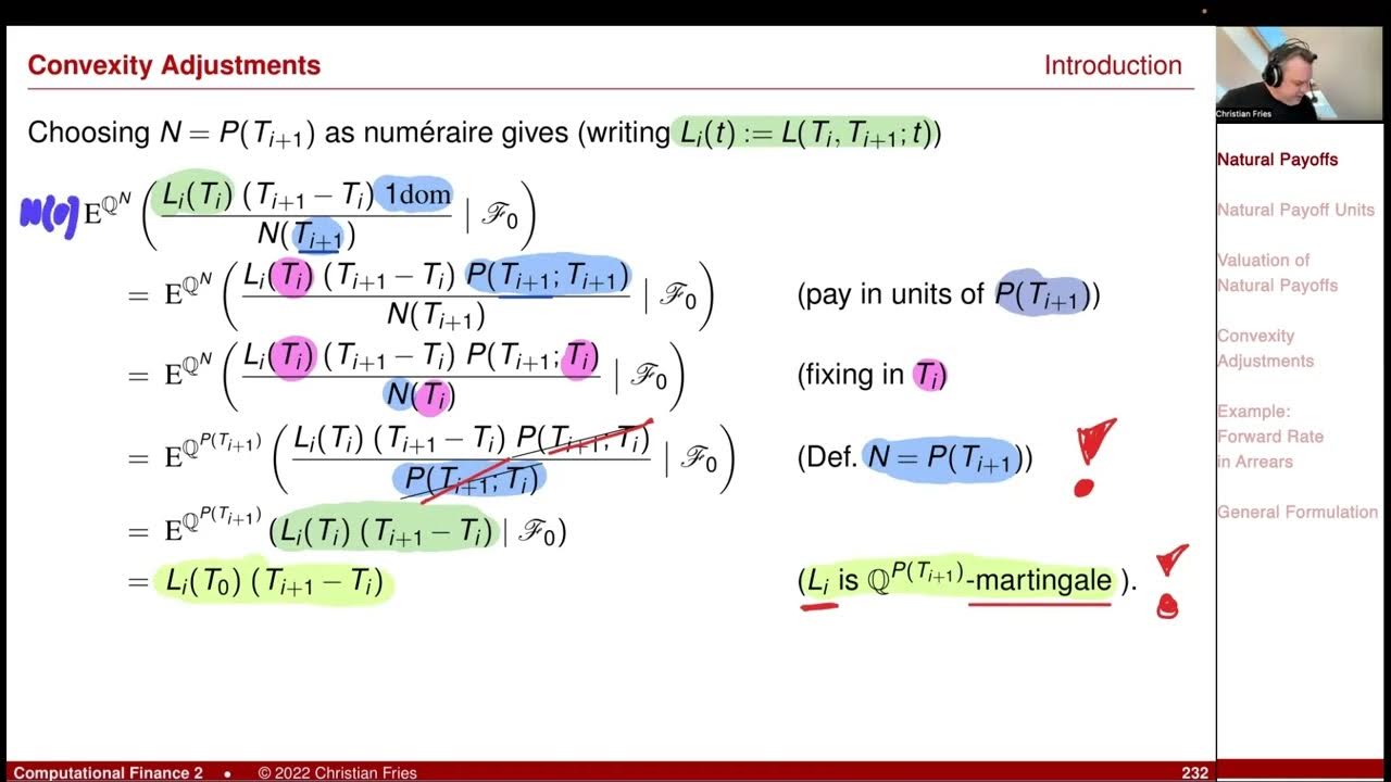 Lecture 2022-2 (09): Comp. Fin. 2 / Applied Mathematical Finance: Convexity Adjustments (1/3 ...