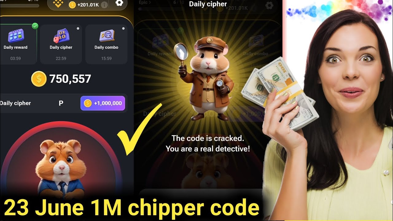 23 June Hamstar kombat dealiy chipper code | Hamstar today chipper code | 23 June dealiy chipper ...