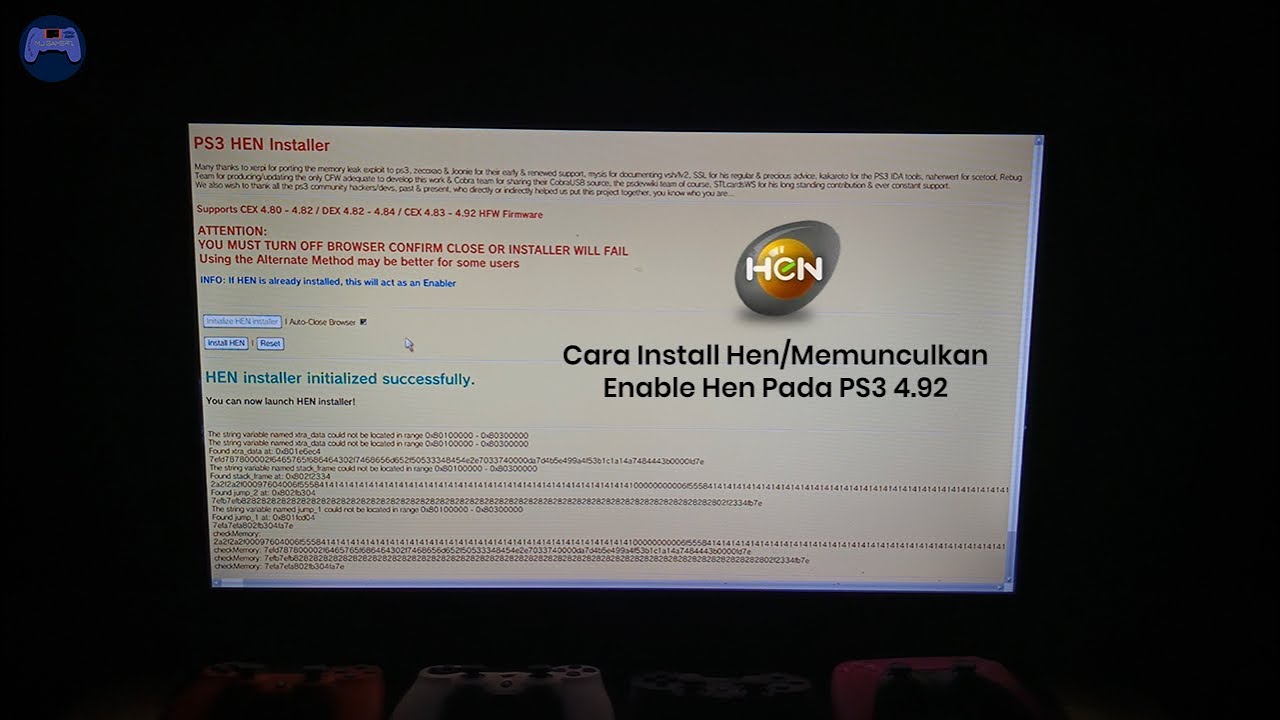 Cara Install Hen/Memunculkan Enable Hen Pada PS3 HFW 4.92!!! - YouTube