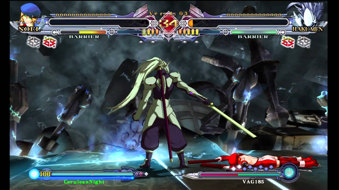 Blazblue: Continuum Shift (PS3) -- Noel vs Hakumen (Mash that Counter ...