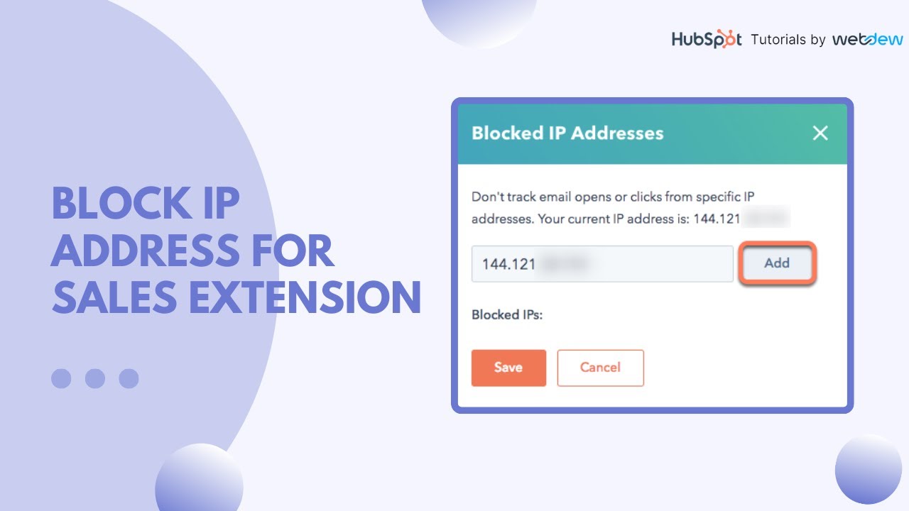 How to Block IP Address for Sales Extension - YouTube