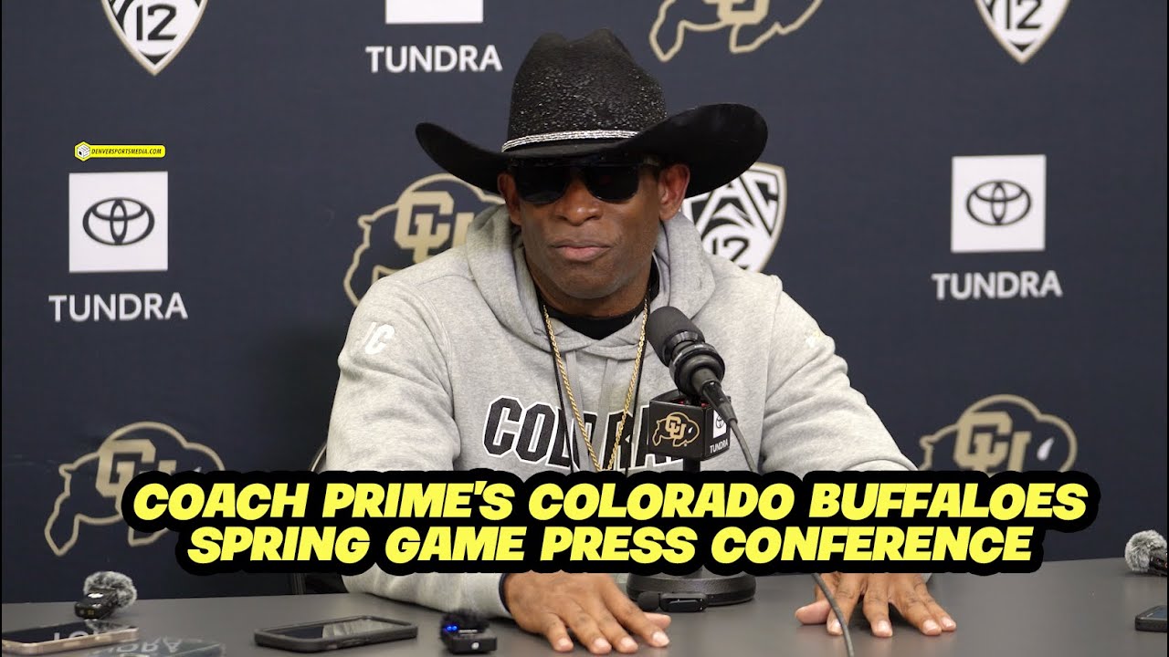 Deion "Coach Prime" Sanders University of Colorado Spring Game Press ...