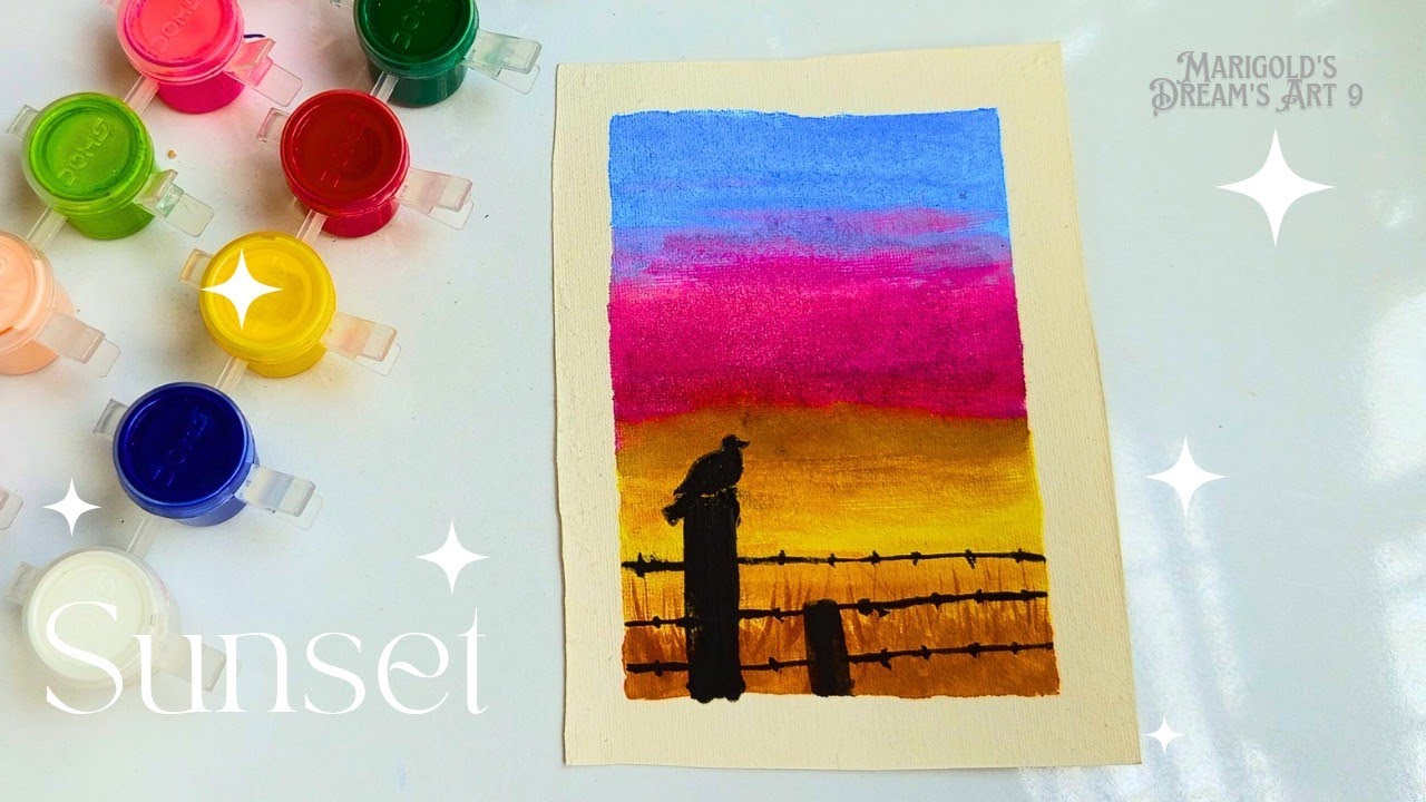 Easy & Simple Painting With Doms Tempera Colour | Step by Step Painting ...