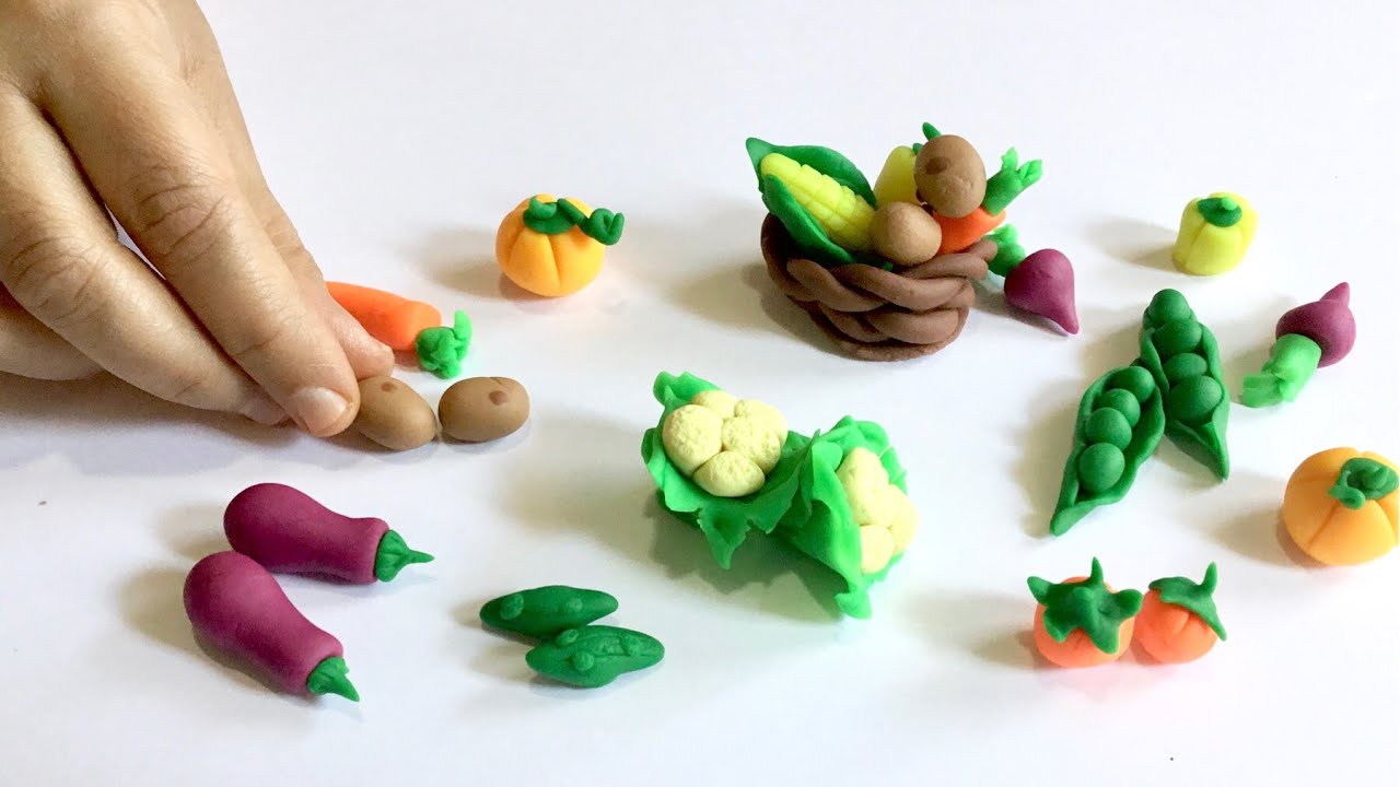 DIY how to make realistic miniature vegetables using polymer clay ...