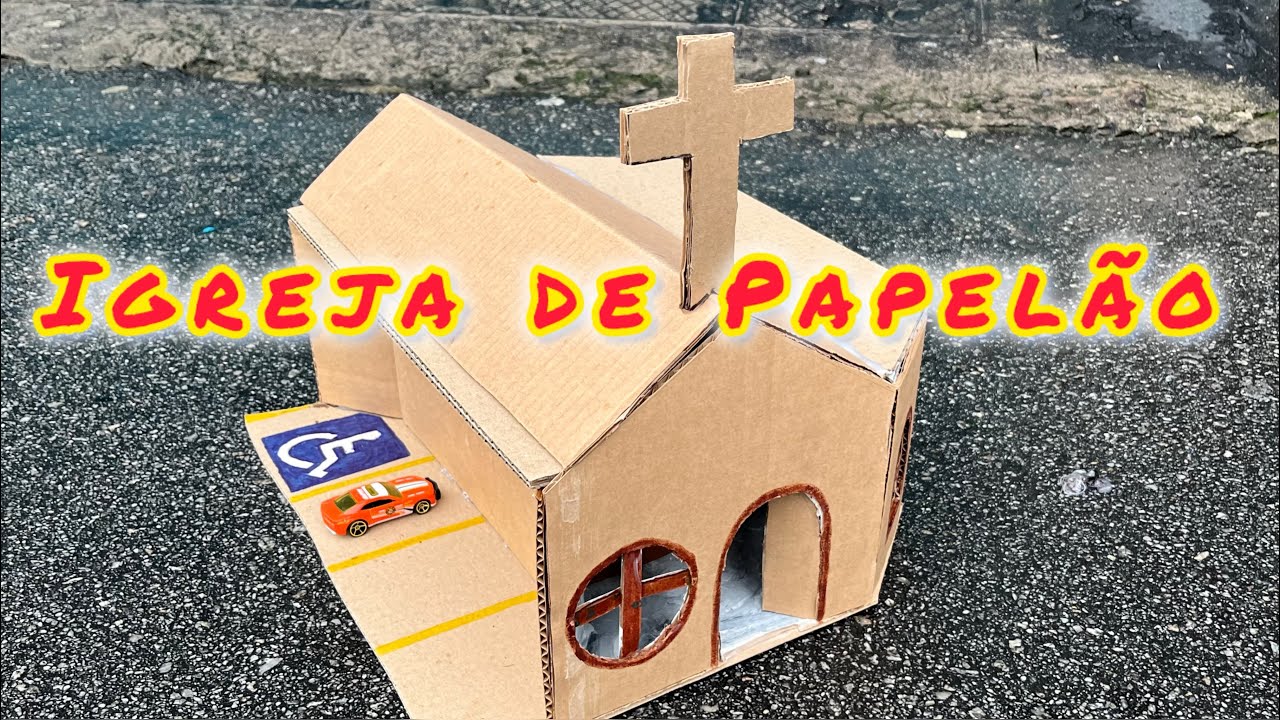 Igreja de papelão em miniatura - YouTube