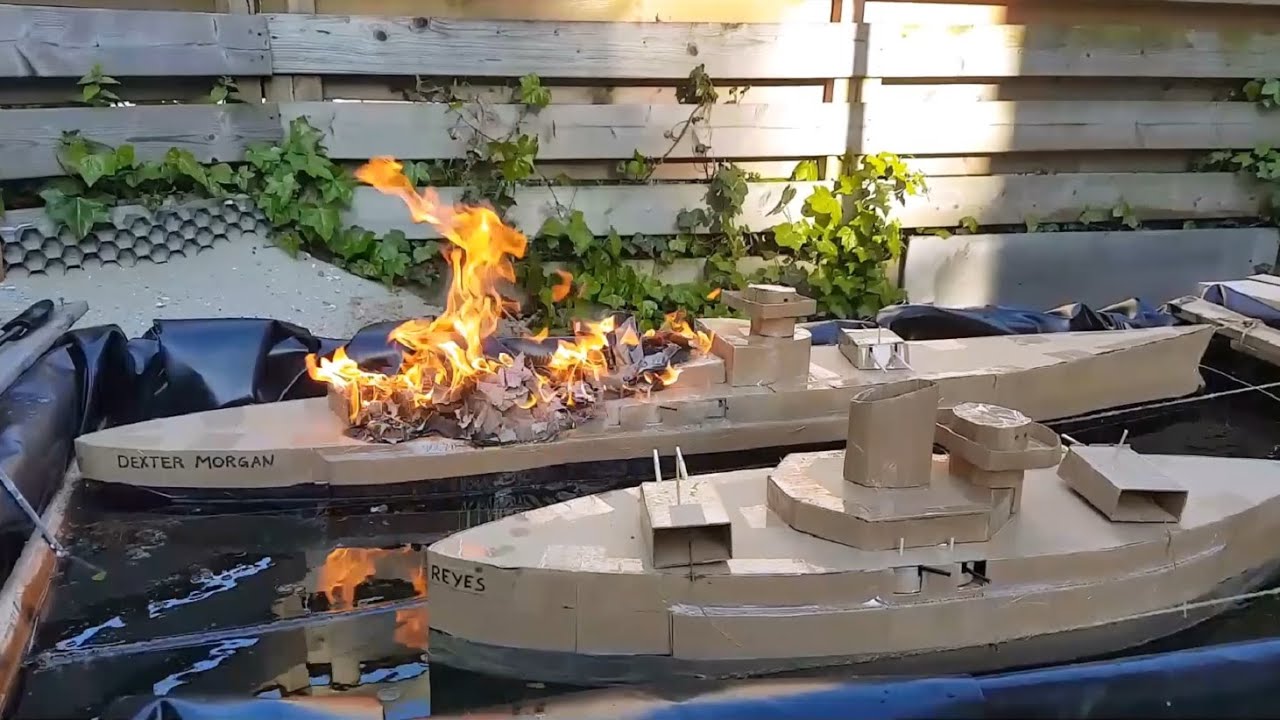 Cardboard Ship Burning And Sinking: Battleship Raven Reyes Versus ...