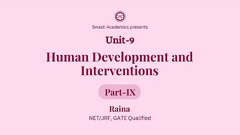 Paper-2 Psychology | Unit-9 | Human Development and Interventions | UGC ...