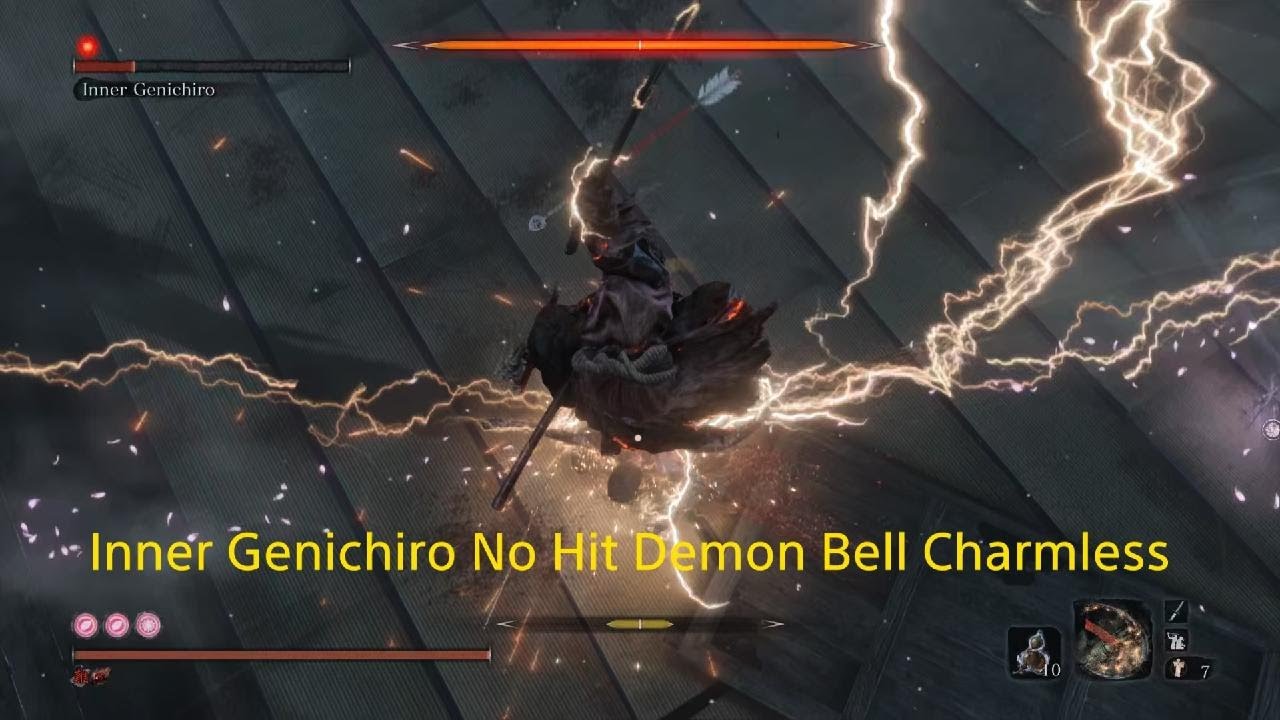 Sekiro: Inner Genichiro No Hit Charmless Demon Bell - YouTube