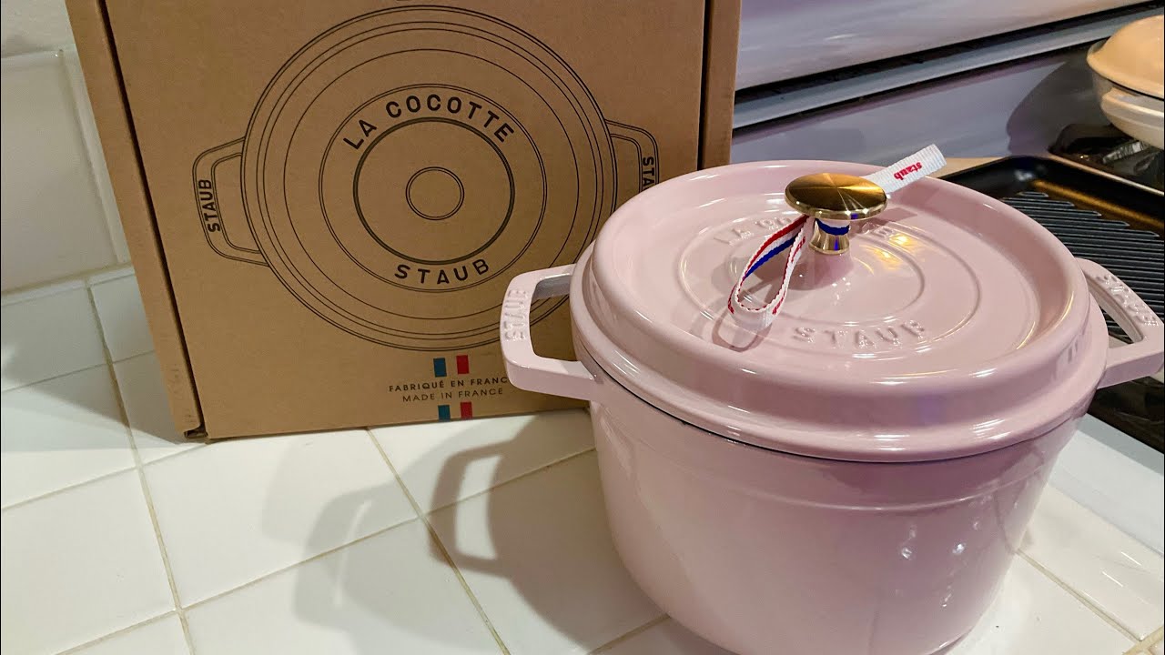New Staub 3 qt in Pink Enameled Cast Iron La Cocotte - MADE IN FRANCE ...