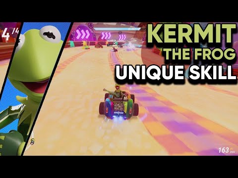 Kermit the Frog Unique Skill Showcase Gameplay | Disney Speedstorm ...
