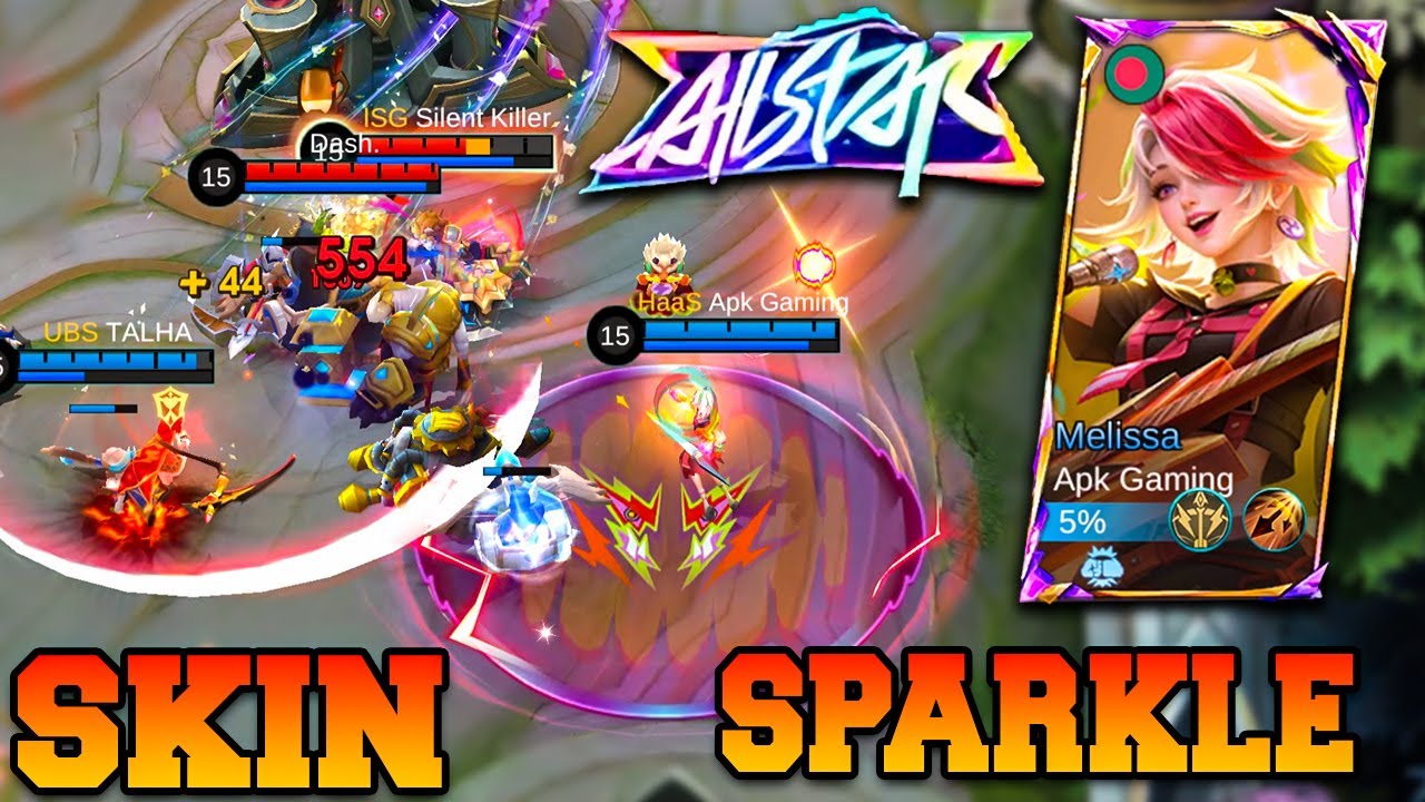 Sparkle Melissa All Star Skin MLBB Gameplay !! Mobile Legends Fredrinn ...
