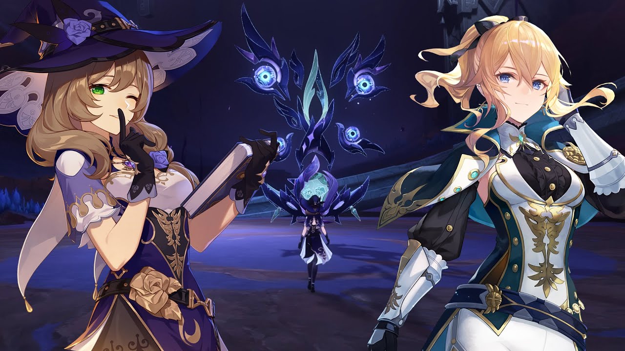 Lisa and Jean vs Tenebrous Papilla (No HUD / UI) | Genshin Impact - YouTube