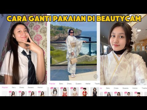 cara edit foto ganti pakaian di beautycam || cara menggunakan aplikasi AI beautycam - YouTube