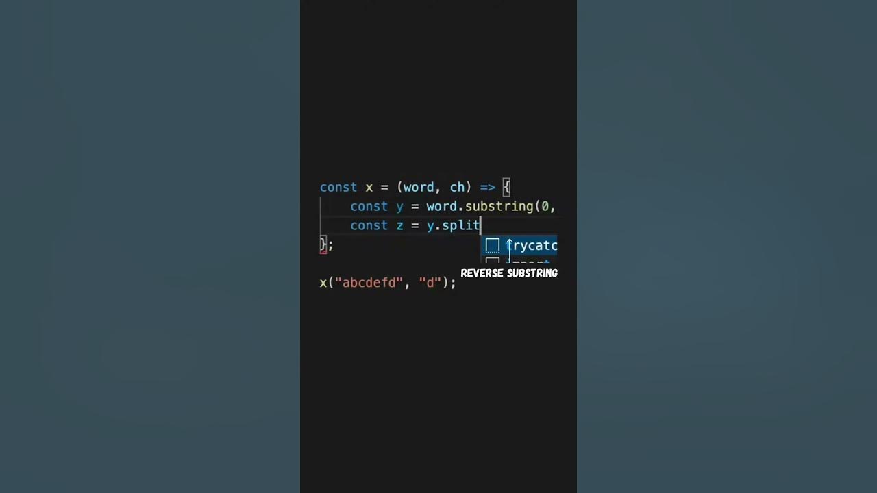 Leetcode 2000 Solution Reverse Prefix Of Word Javascript Coding Youtube