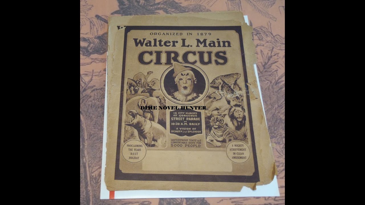 1926 WALTER MAIN CIRCUS PROGRAM - YouTube