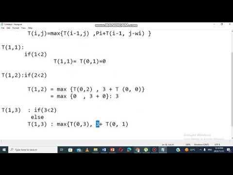 0/1 knapsack problem-Dynamic Programming | Data Structure P3 - YouTube