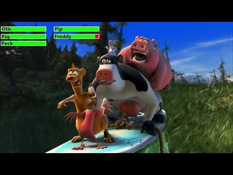 Barnyard (2006) Hill Surfing Scene with healthbars (60K Subscriber Special)
