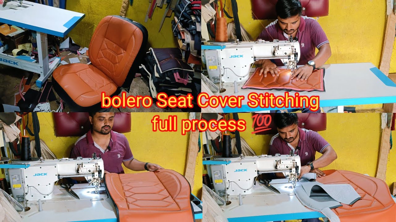How to make bolero Seat Cover Stitching || Seat Cover sewing techniques ...