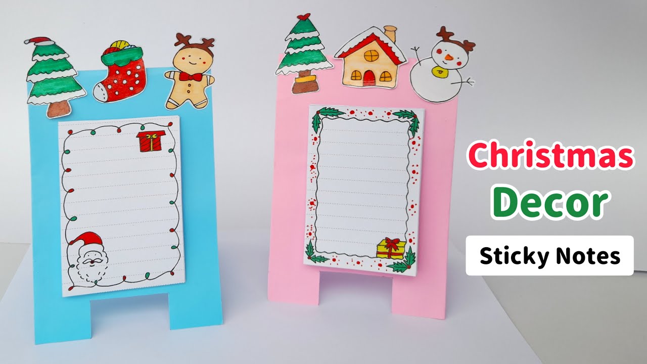 Make a cute Notebook shelf | Making Christmas themed desk decor | DIY ...